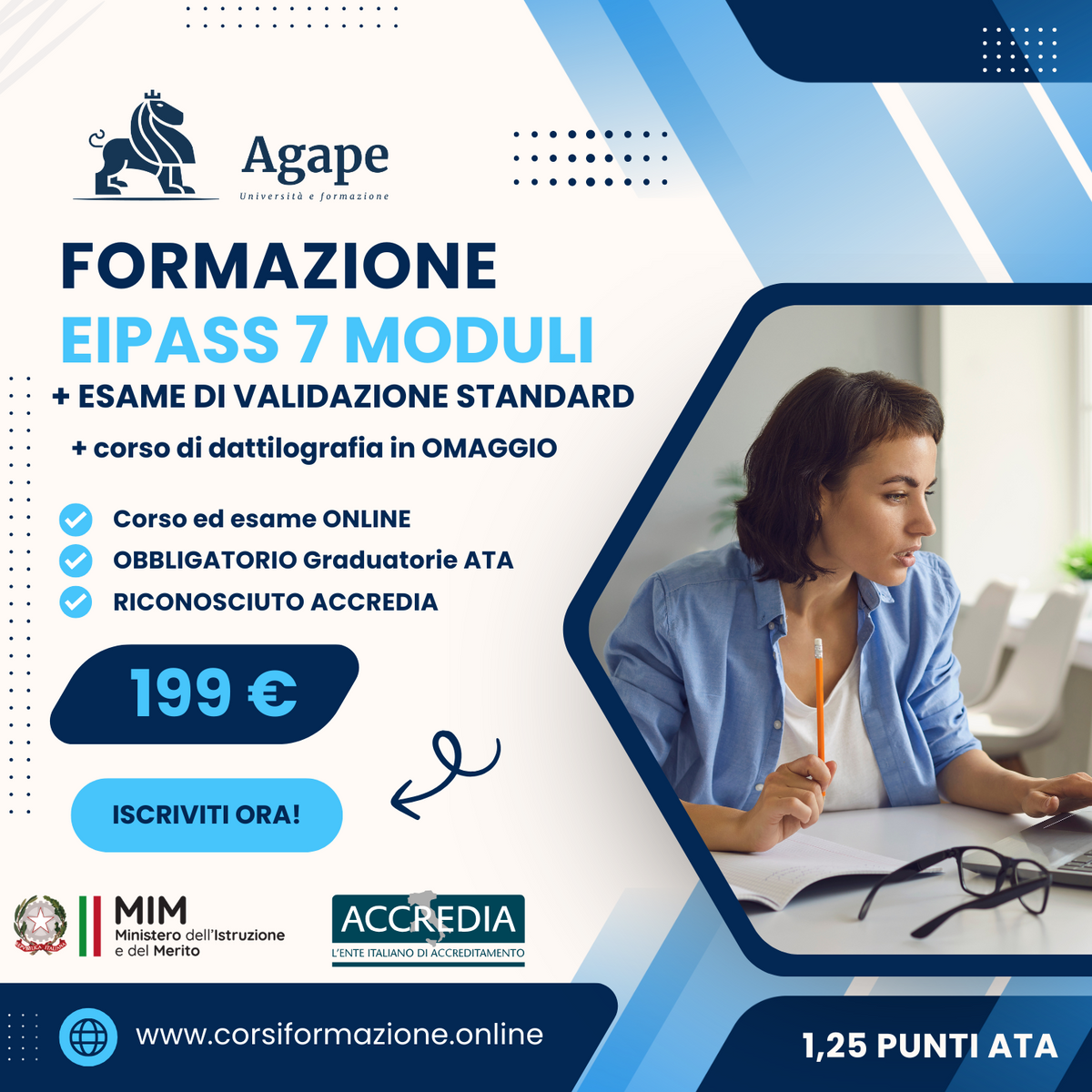 Corso online EIPASS più Corso Dattilografia Online | 1,6 Punti ATA – Corsi Formazione Online